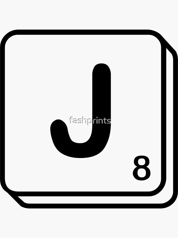 "J scrabble print" Sticker for Sale by fashprints | Redbubble
