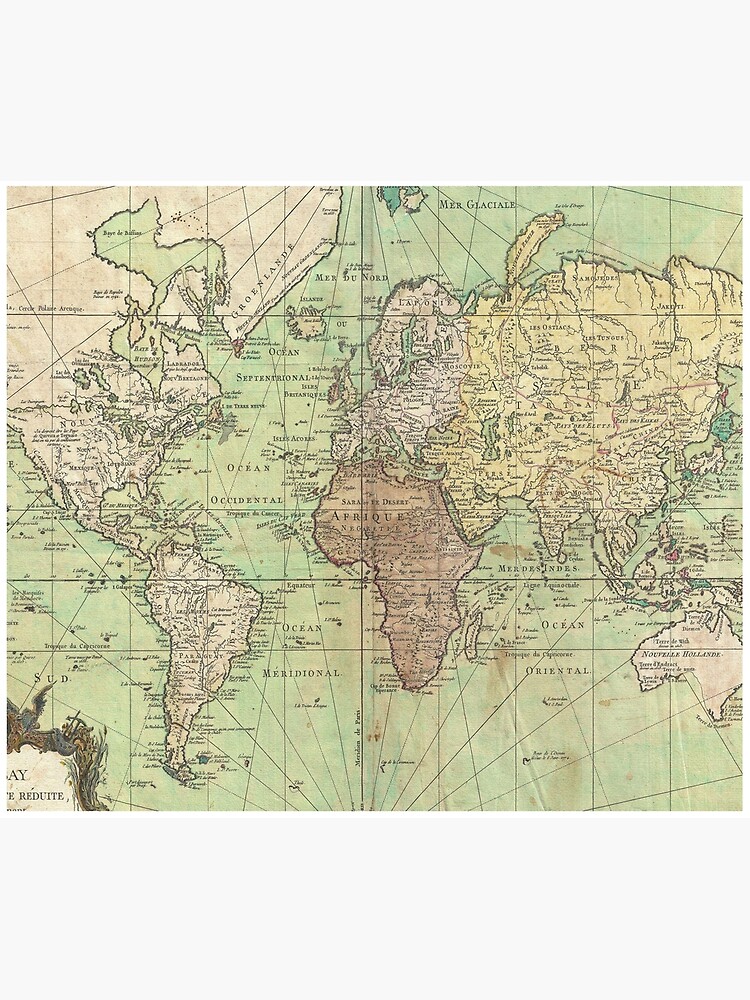 "Vintage Map of The World (1778)" Tapestry by BravuraMedia | Redbubble