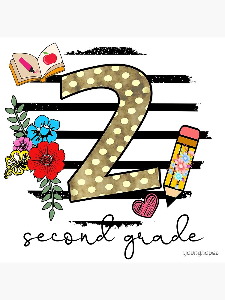 "Happy First Day of Second Grade - Back to School" Art Print by ...