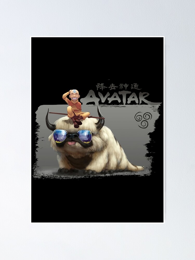 "aang and appa funky " Poster for Sale by RylanGuzon | Redbubble