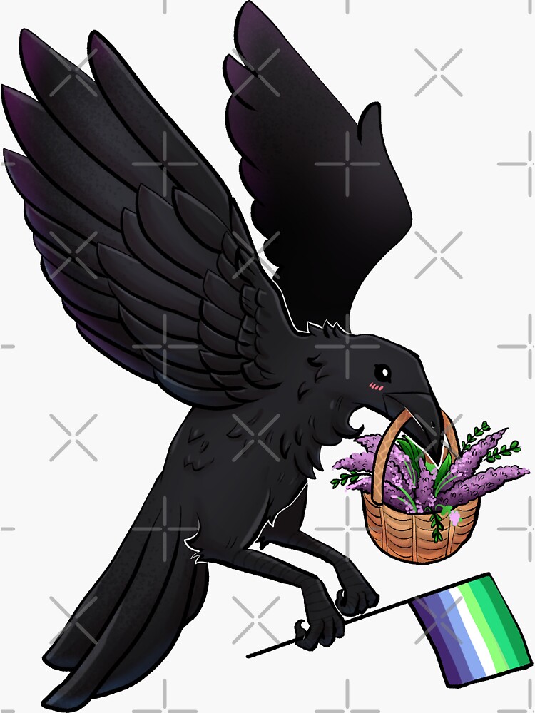 "MLM Pride Flag Crow " Sticker for Sale by PatrishaBean | Redbubble