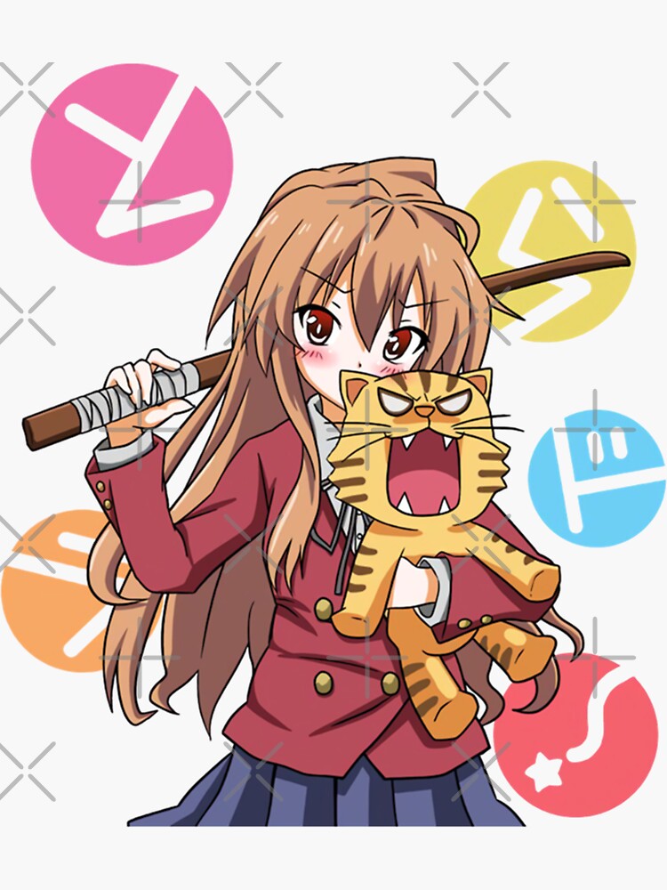 "Taiga and tiger tenori angry anime" Sticker for Sale by AndrewsCecelia ...