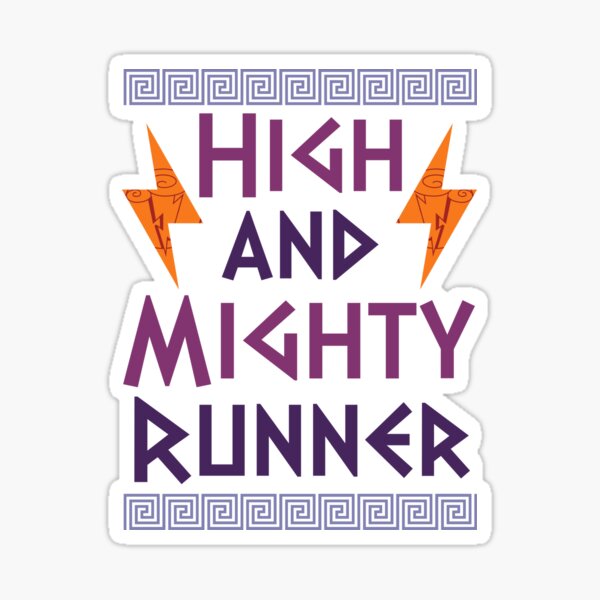 "High and Mighty Runner" Sticker for Sale by parkadventure | Redbubble