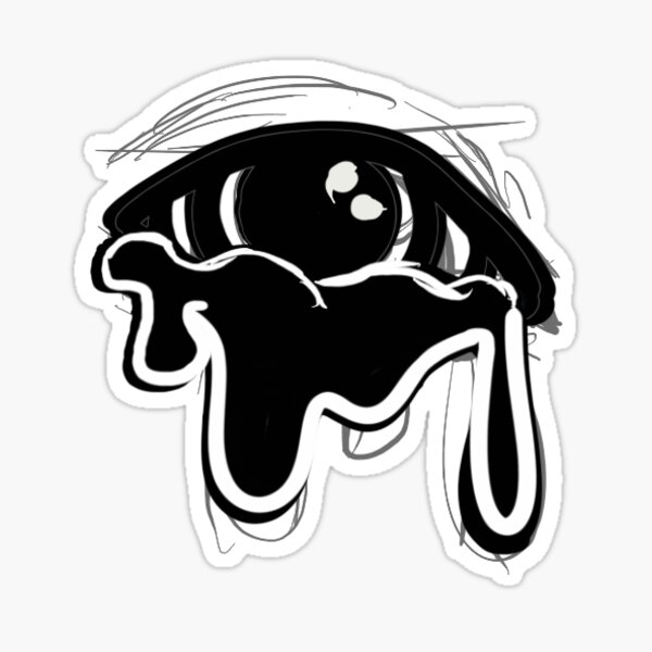 "eye cry sketch sticker" Sticker for Sale by Alittleslice | Redbubble