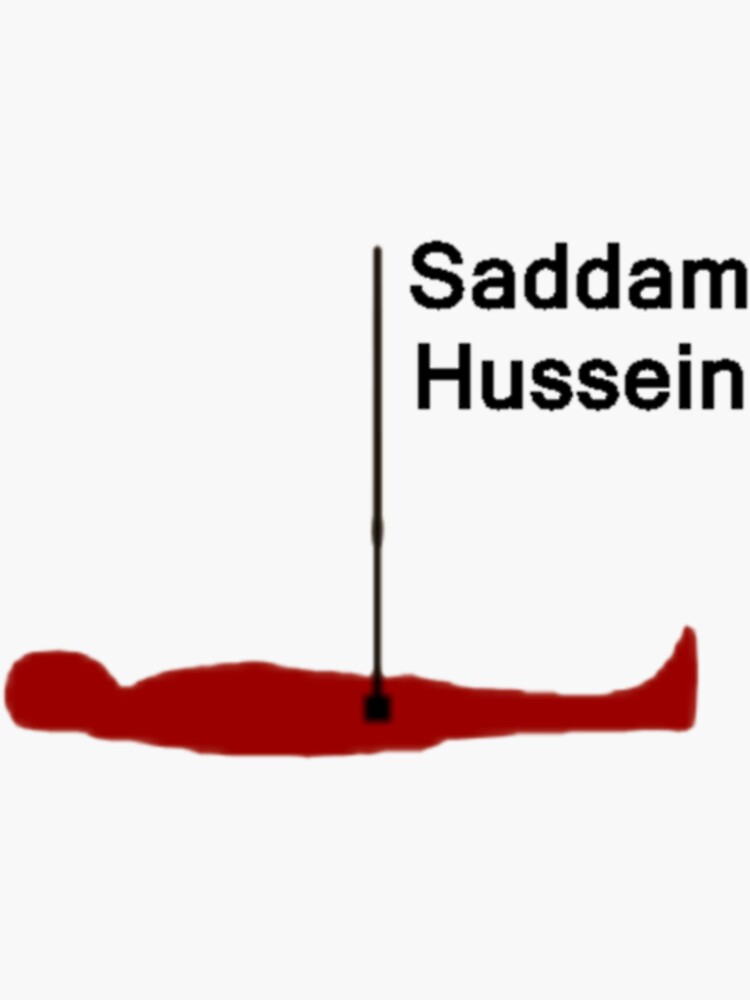 "Saddam hiding spot" Sticker for Sale by Retrospectglory | Redbubble