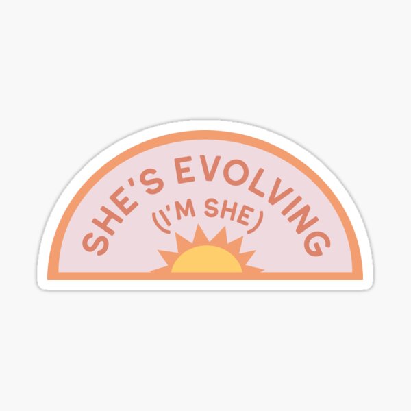 "She's Evolving (I'm She) Sun Stamp" Sticker for Sale by danielalorenzo ...