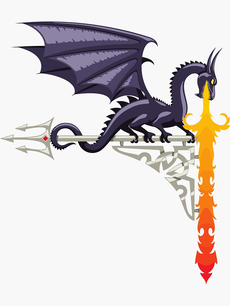 "Fire drake with lava sword" Sticker for Sale by Strale25kv | Redbubble