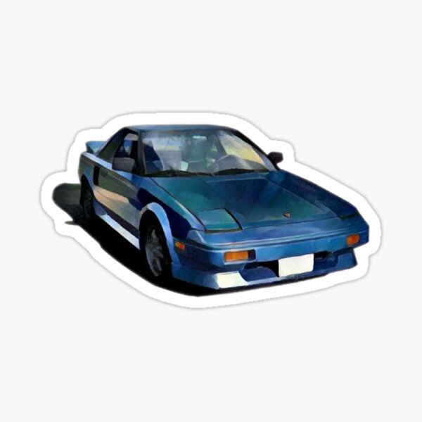 "AW11 Toyota MR2 Oil Painting" Sticker for Sale by MR2Apparel | Redbubble