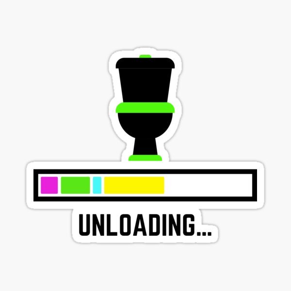 "Unloading Progress Bar" Sticker for Sale by CartersHat | Redbubble