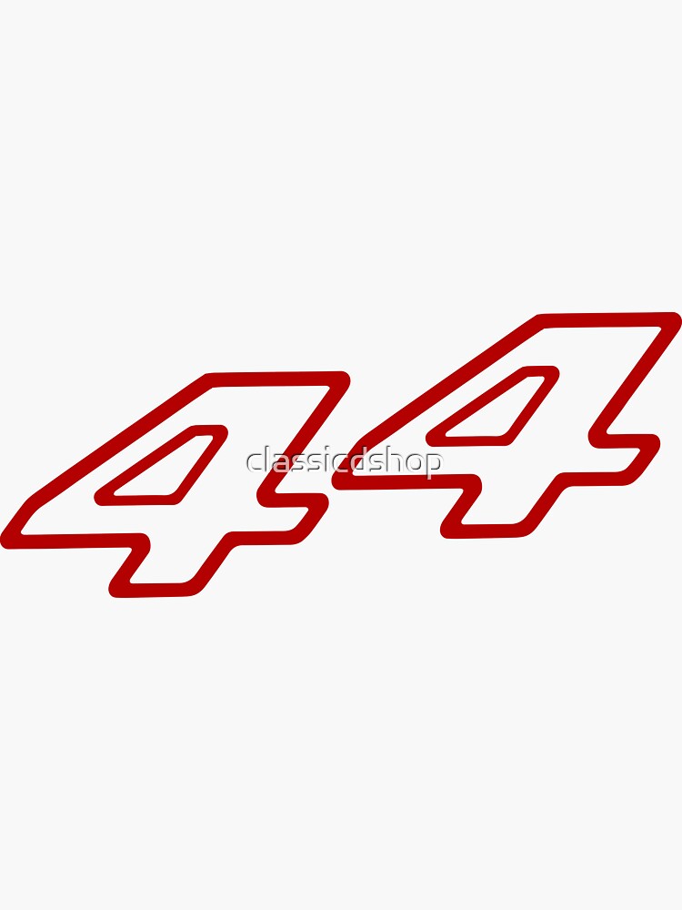 "Lewis Hamilton 44" Sticker for Sale by classicdshop | Redbubble