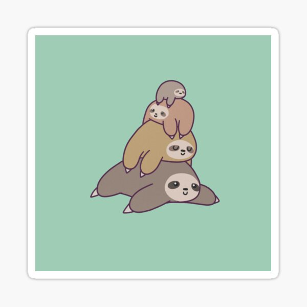 "Sloth Stack 01" Sticker for Sale by firtlygr | Redbubble