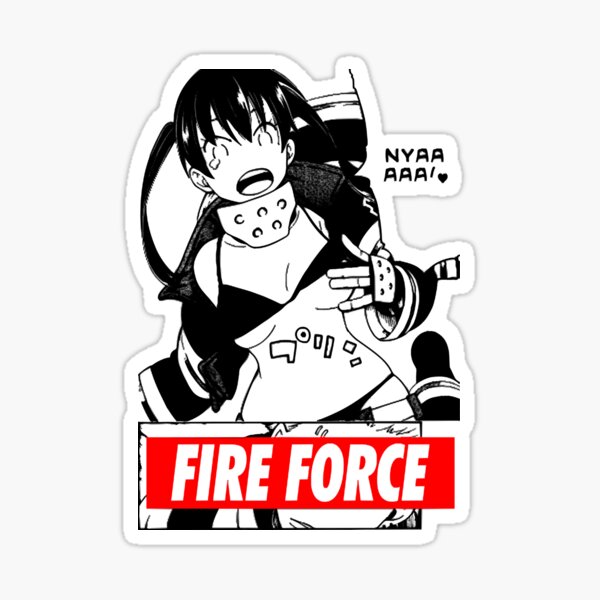"Fire Force Anime and manga Girl Kawaii Cute " Sticker for Sale by ...