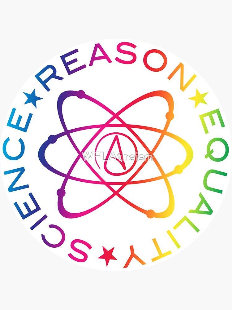 "Science Reason Equality - Rainbow " Sticker for Sale by WFLAtheism ...