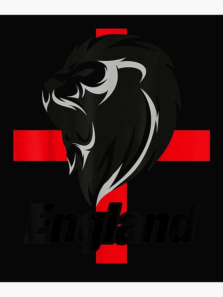 "England Football, English Soccer Team, St George, Lion, Euro.png" Art ...
