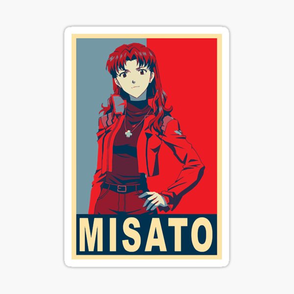 "Misato Katsuragi Poster " Sticker for Sale by taPregeant | Redbubble