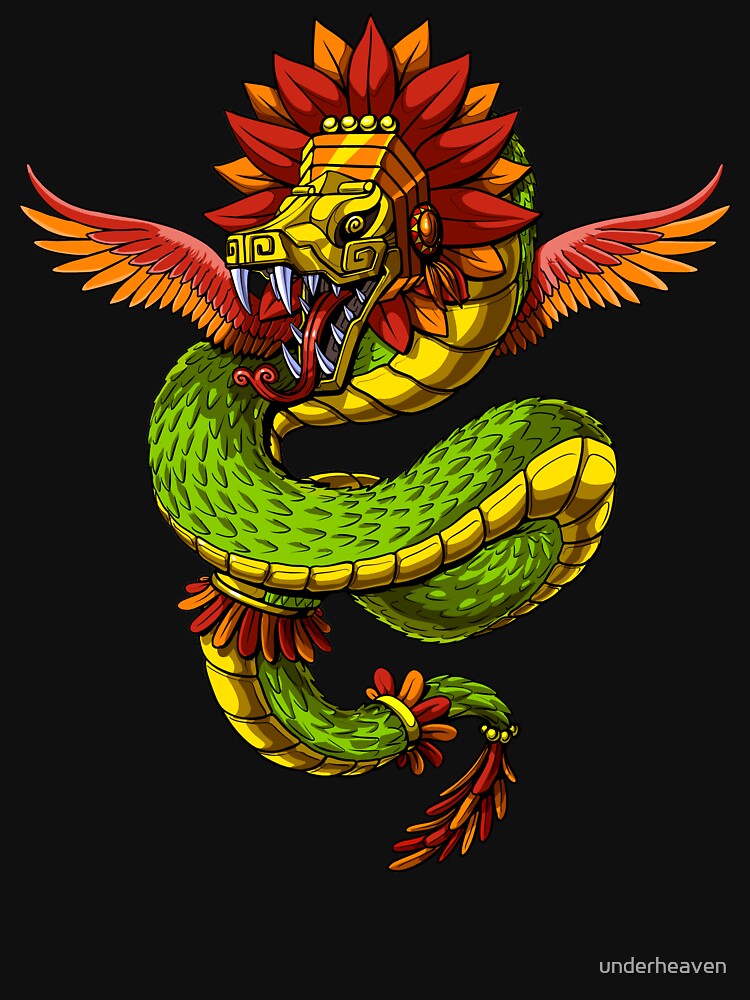 "Quetzalcoatl Aztec Snake God" T-shirt for Sale by underheaven ...