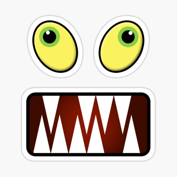 "Funny monster face" Sticker for Sale by ErnestaEsper | Redbubble