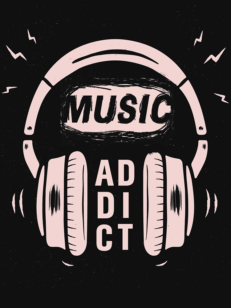 "music addict headphone retro" T-shirt by DesBOX | Redbubble