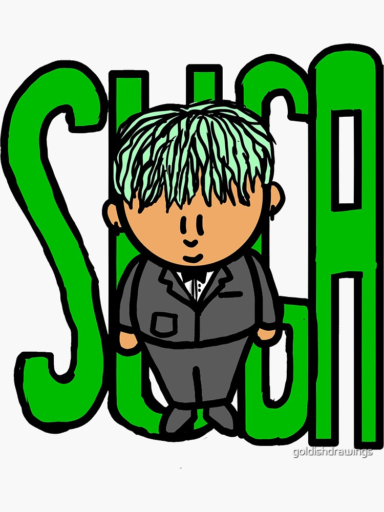 "Sticker of Suga(BTS) in Chibi" Sticker for Sale by goldishdrawings ...