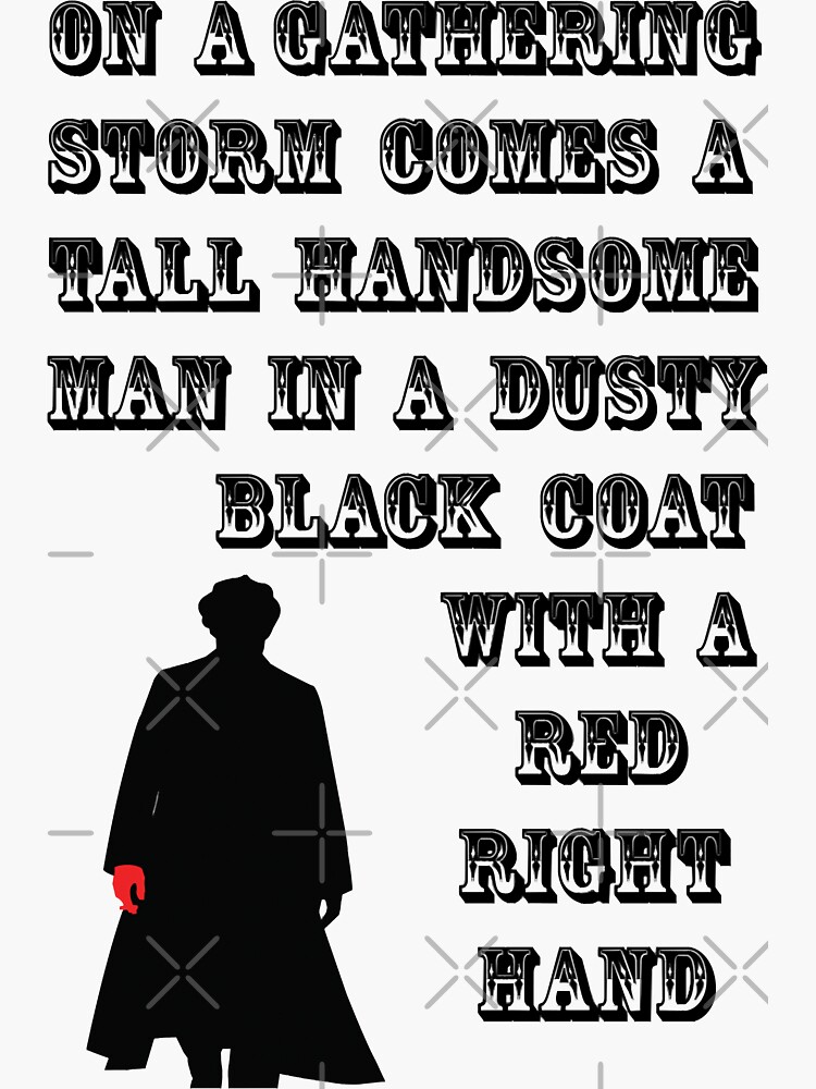 "Red right hand" Sticker for Sale by PeakyBlinderTV | Redbubble