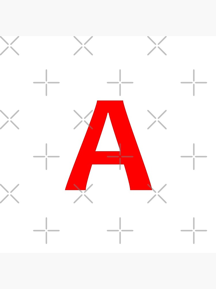 "Red color Letter A " Pin for Sale by WECreations | Redbubble
