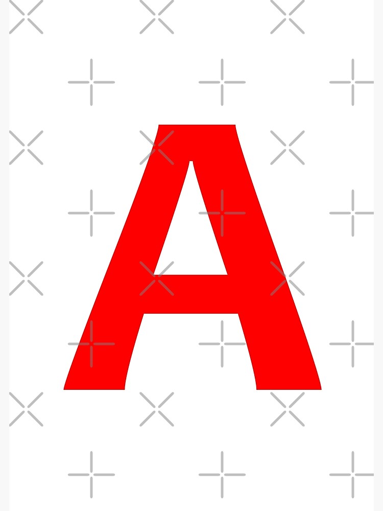 Póster «Letra de color rojo A» de WECreations | Redbubble