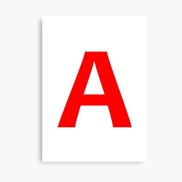 "Red color Letter A " Canvas Print for Sale by WECreations | Redbubble