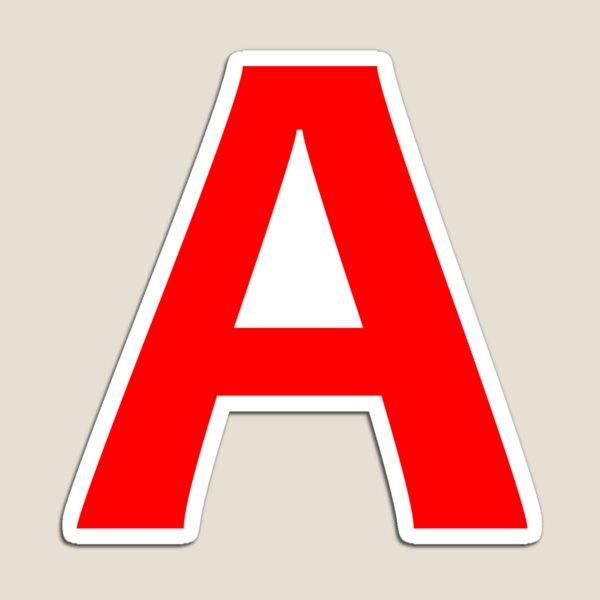 "Red color Letter A " Magnet for Sale by WECreations | Redbubble