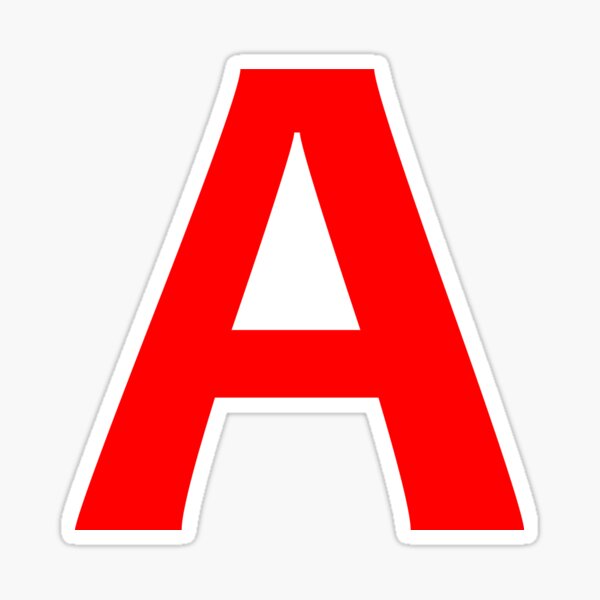 "Red color Letter A " Sticker for Sale by WECreations | Redbubble