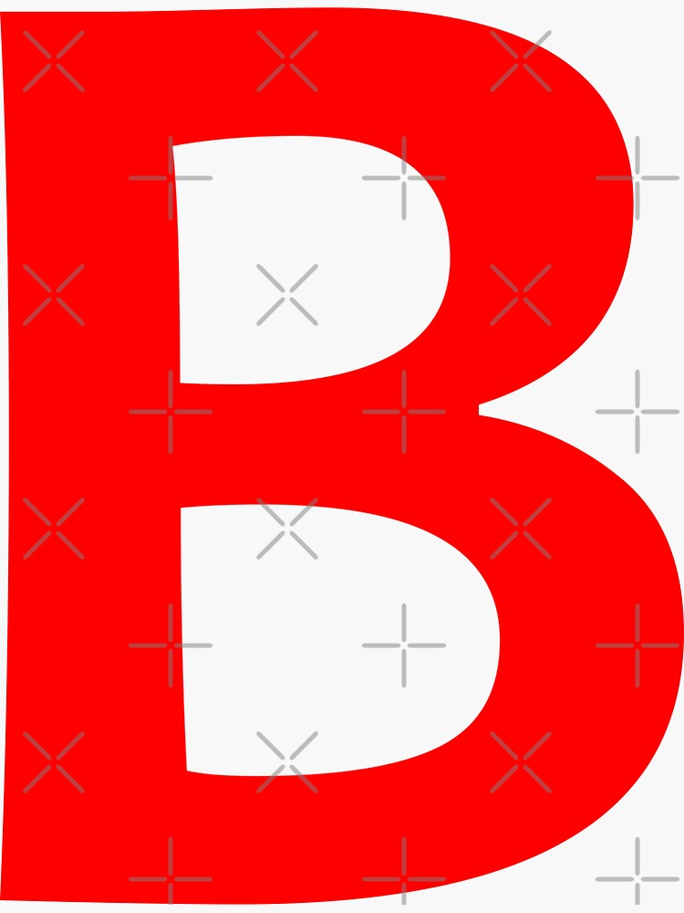 "Red color Letter B" Sticker for Sale by WECreations | Redbubble