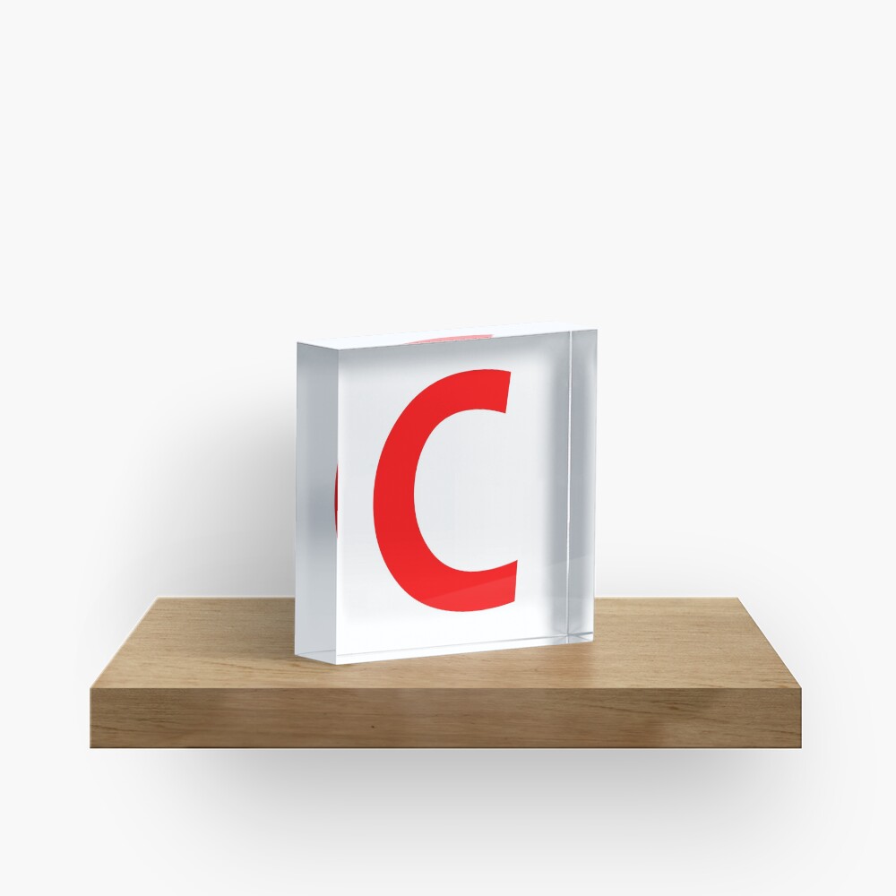 "Red color Letter C" Sticker for Sale by WECreations | Redbubble