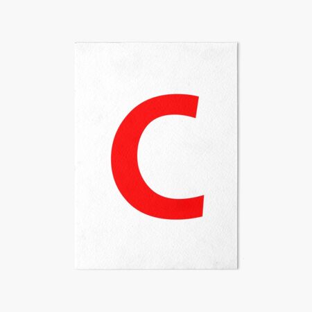 "Red color Letter C" Art Board Print for Sale by WECreations | Redbubble