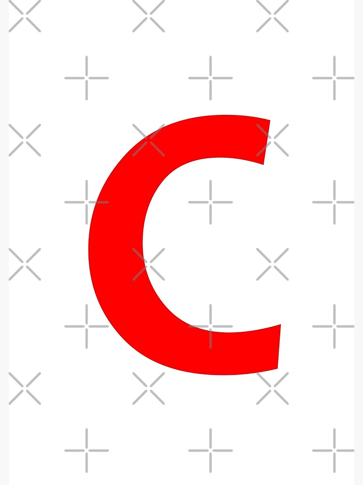 The Letter C In Red Letter C Craft C Is For Crab Uppercase Letter C