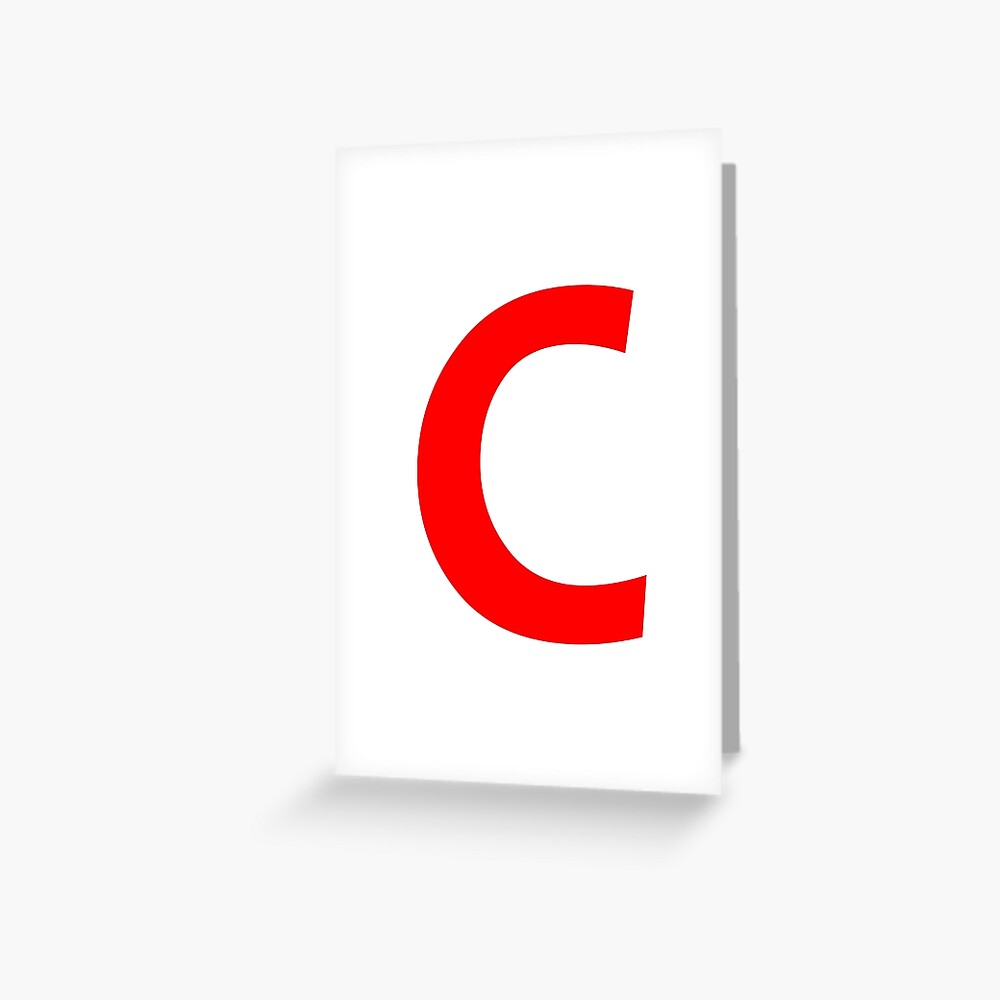 "Red color Letter C" Sticker for Sale by WECreations | Redbubble