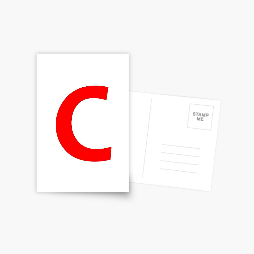 "Red color Letter C" Sticker for Sale by WECreations | Redbubble