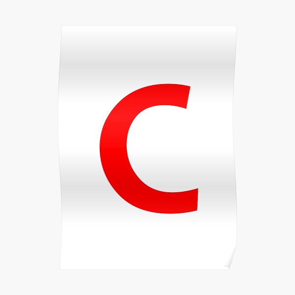 Póster «Letra C de color rojo» de WECreations | Redbubble