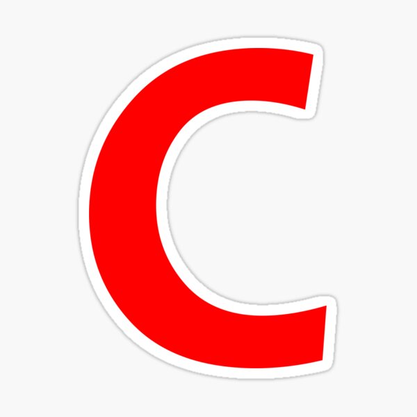 "Red color Letter C" Sticker for Sale by WECreations | Redbubble