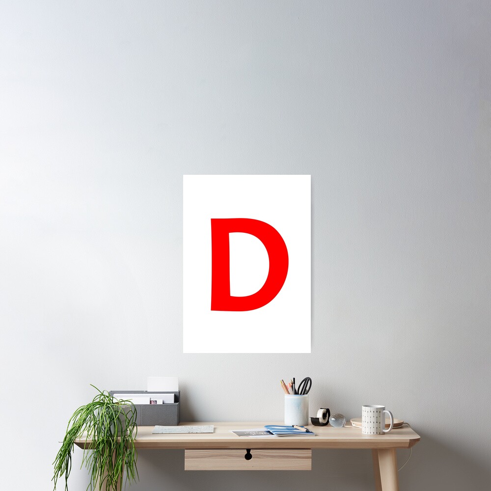 "Red color Letter D" Sticker for Sale by WECreations | Redbubble