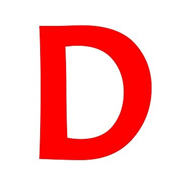 "Red color Letter D" Sticker for Sale by WECreations | Redbubble