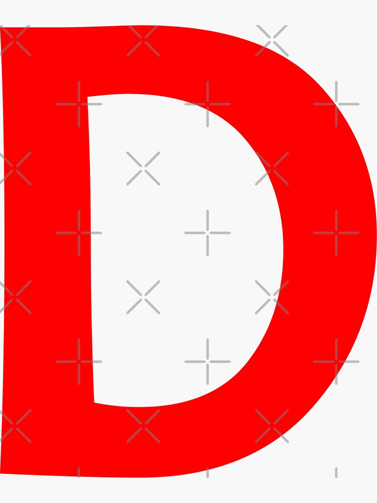 "Red color Letter D" Sticker for Sale by WECreations | Redbubble