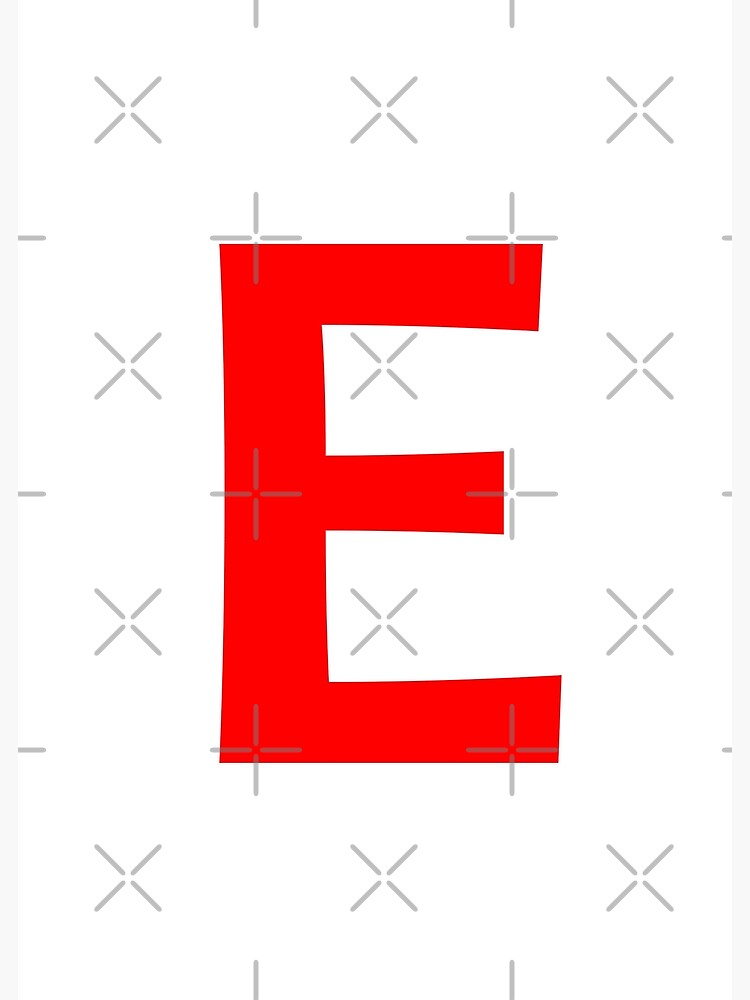 "Red color Letter E" Poster for Sale by WECreations | Redbubble