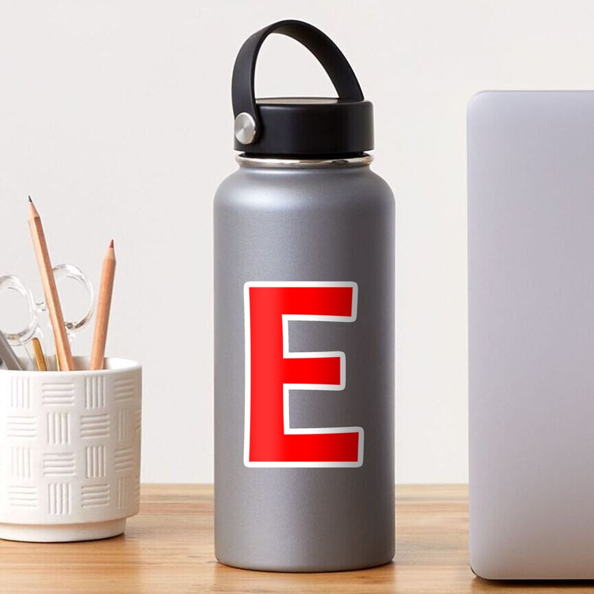 "Red color Letter E" Sticker for Sale by WECreations | Redbubble