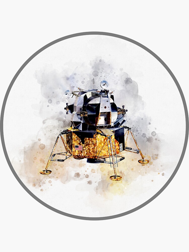 "NASA Apollo Lunar Module" Sticker for Sale by OUTIMAL | Redbubble