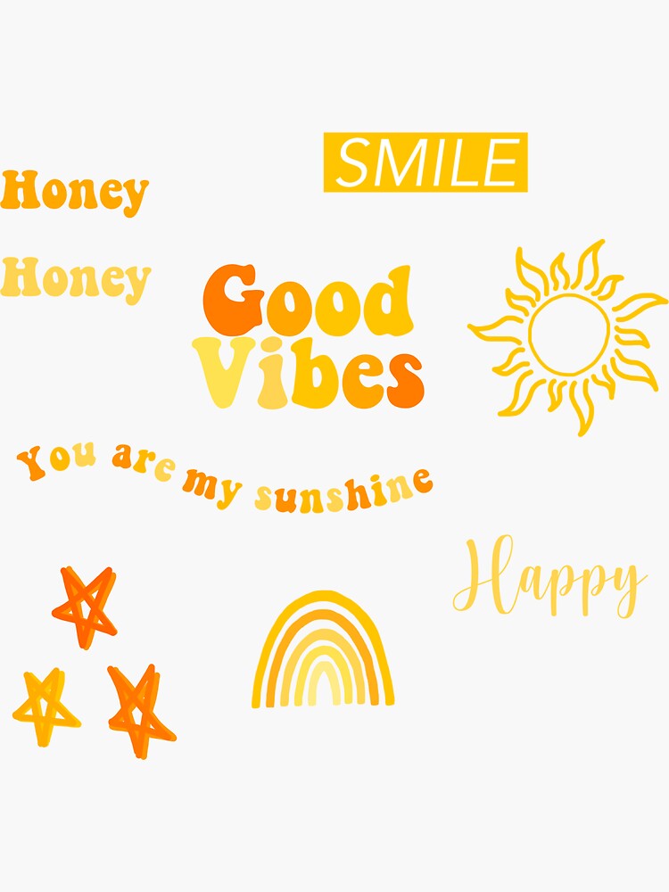 "yellow sticker pack" Sticker for Sale by Raniaabohatab | Redbubble