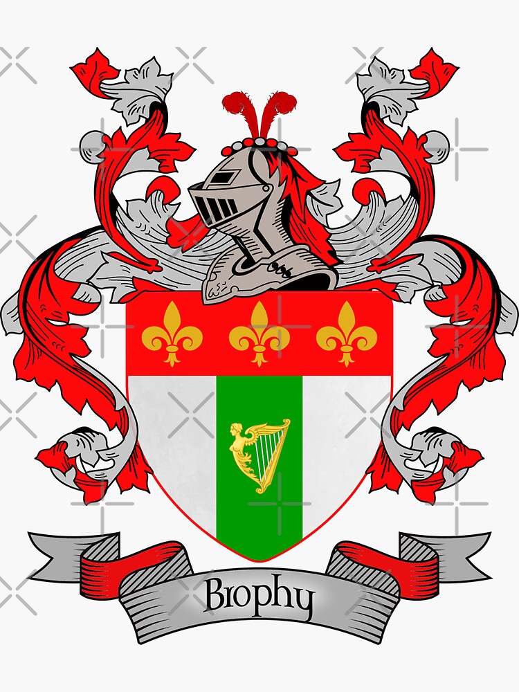 Pegatina «Escudo de armas de Brophy - Camisa con escudo de la familia ...