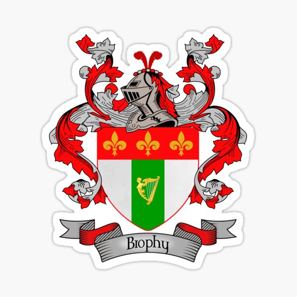 "Brophy Coat of Arms - Brophy Family Crest Shirt" Sticker for Sale by ...