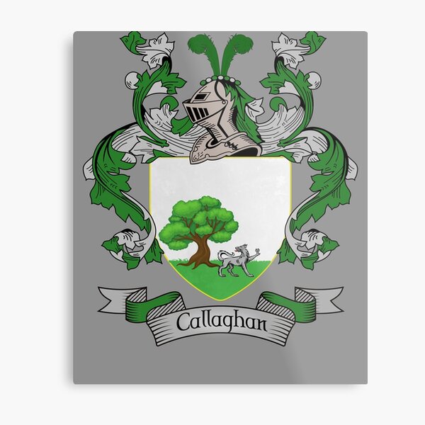Lámina metálica «Escudo de armas de Callaghan - Camisa con escudo de la ...