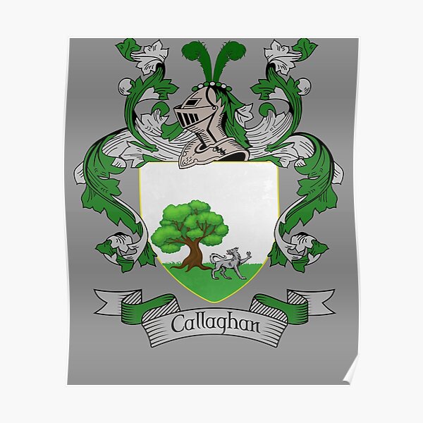 Póster «Escudo de armas de Callaghan - Camisa con escudo de la familia ...