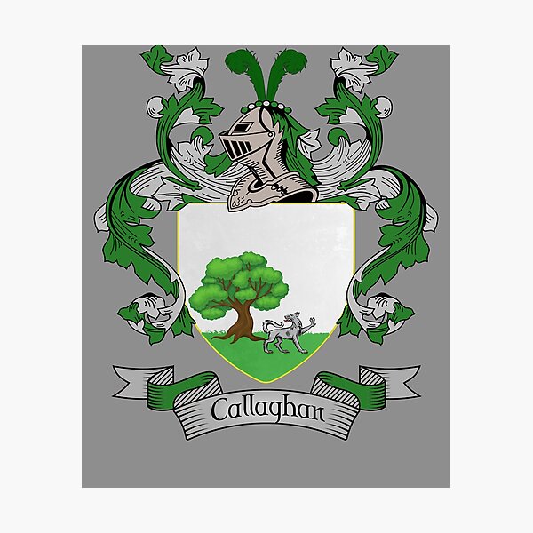 Lámina fotográfica «Escudo de armas de Callaghan - Camisa con escudo de ...