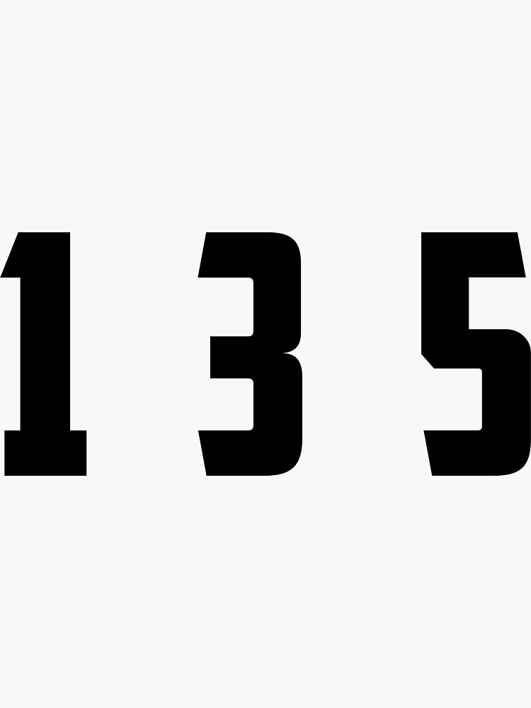 "LUCKY NUMBERS 135" Sticker for Sale by FARESS-GENTLE | Redbubble
